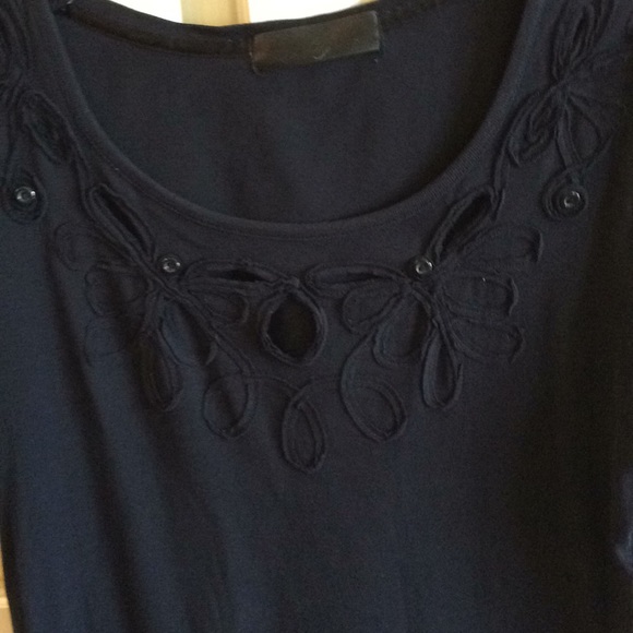 Woolworths | Tops | Woolworth Black Top With Cut Out Accents Size M ...